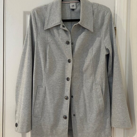 CAbi | Jackets & Coats | Cabi Grey Jacket Coat Lightweight Topper ...